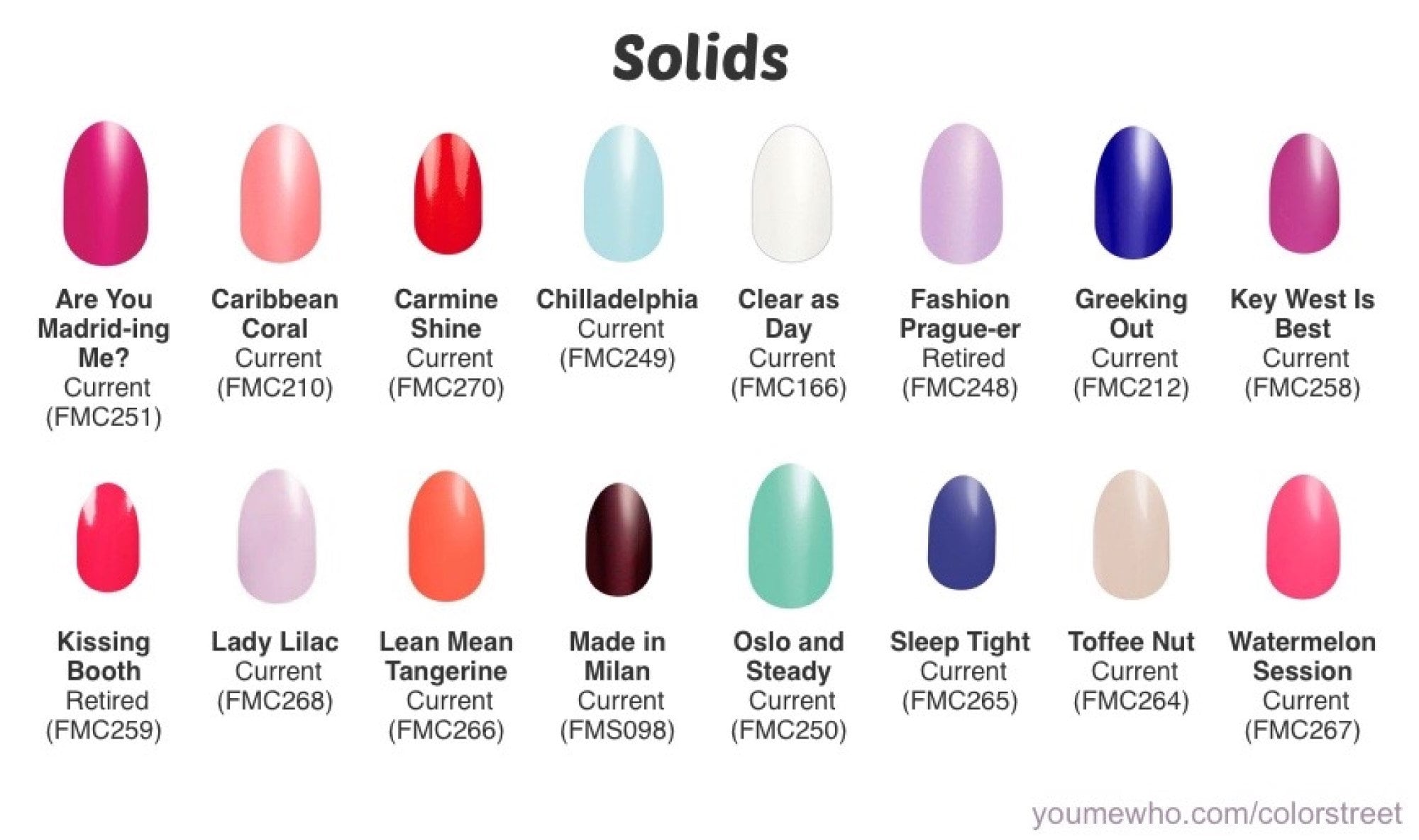 Color Street Solid Nail Strips | 100% Real Nail Polish | Made in the ...