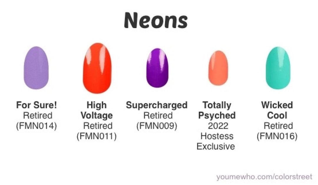 Color Street Neon Nail Strips | 100% Real Nail Polish | Made in the USA ...