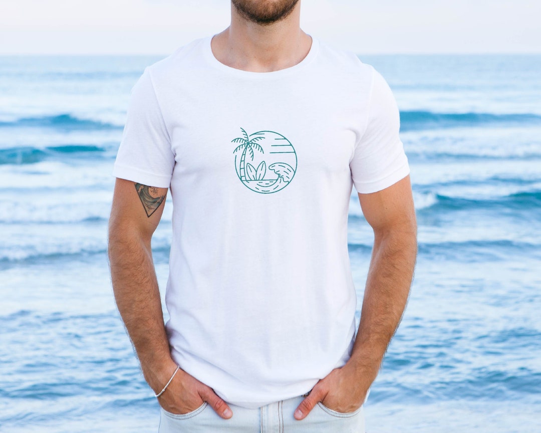 Womens Palm Tree Shirt, Mens Palm Tree Tee, Tropical Tee, Surf Tee ...