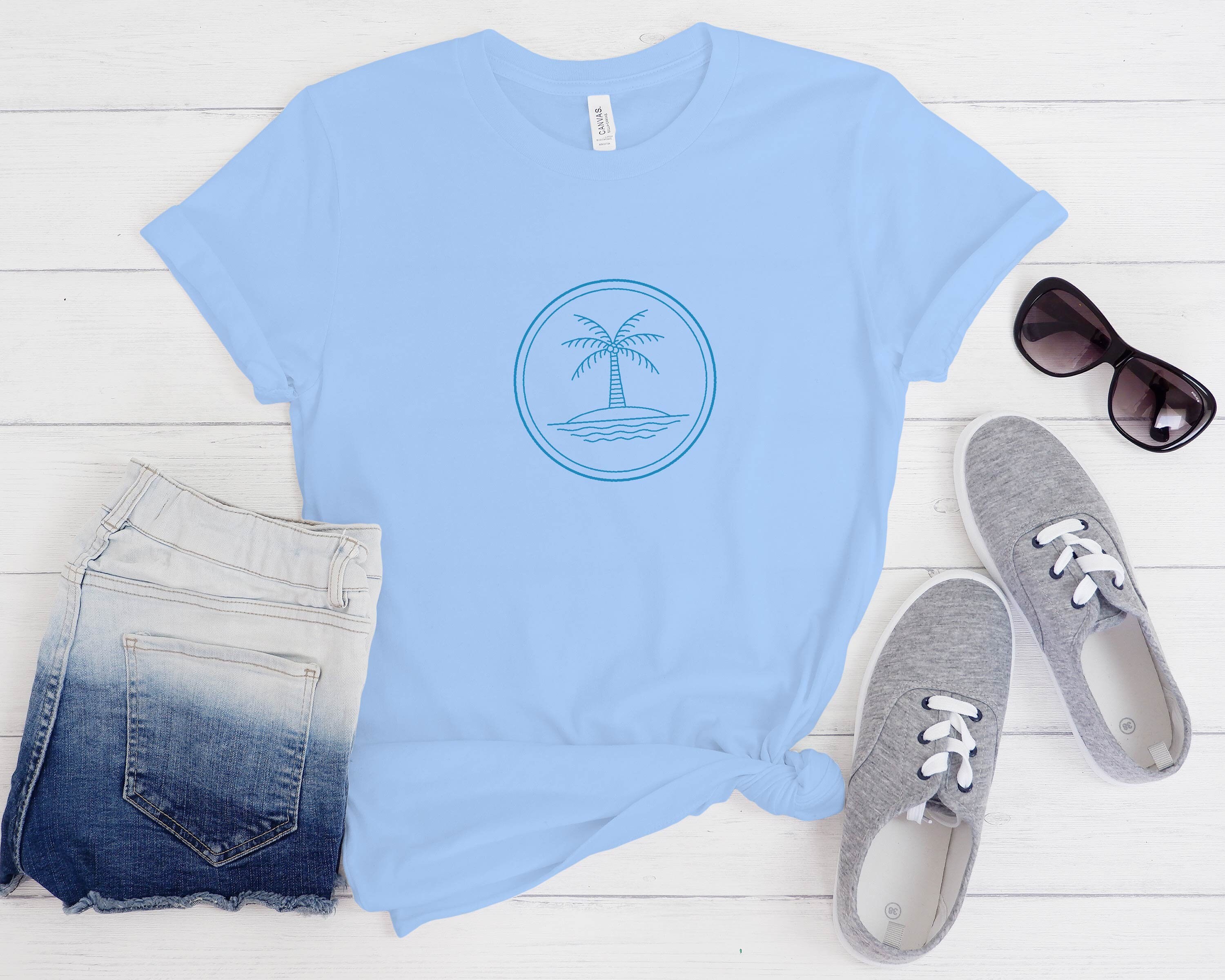Womens Palm Tree Shirt, Mens Palm Tree Tee, Tropical Tee, Hawaii Shirt ...