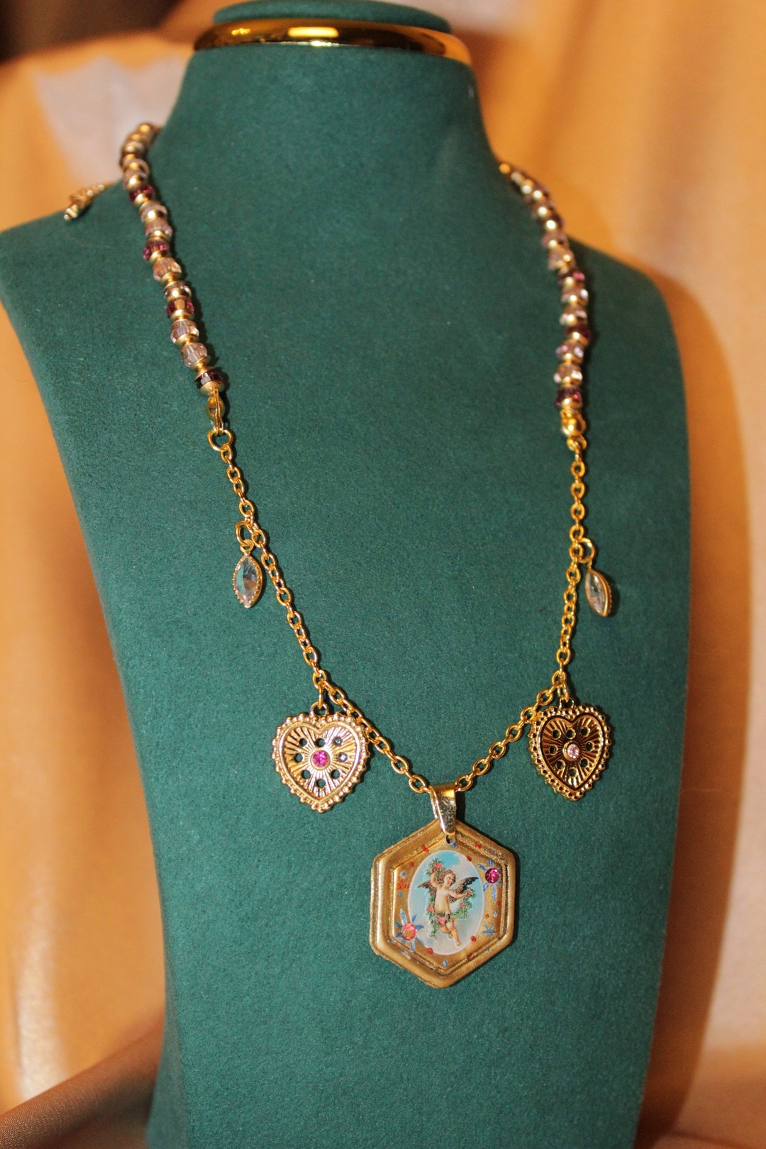 Cherub Charm Necklace - Etsy