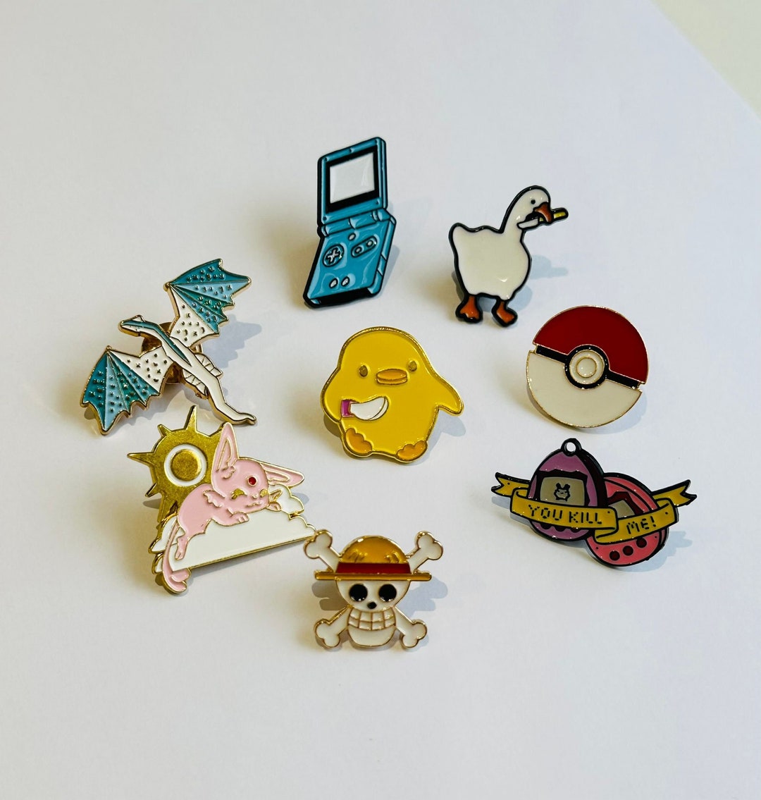 Pokemon Inspired Pin Pokeball Espeon Gameboy Tamagotchi Dragon Duck ...