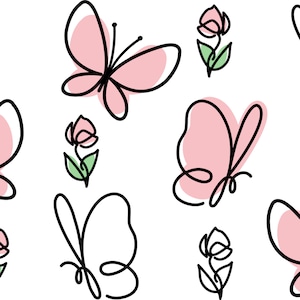 Butterfly SVG, Butterfly Line Art, Svg Dxf Png Files, Digital Download ...