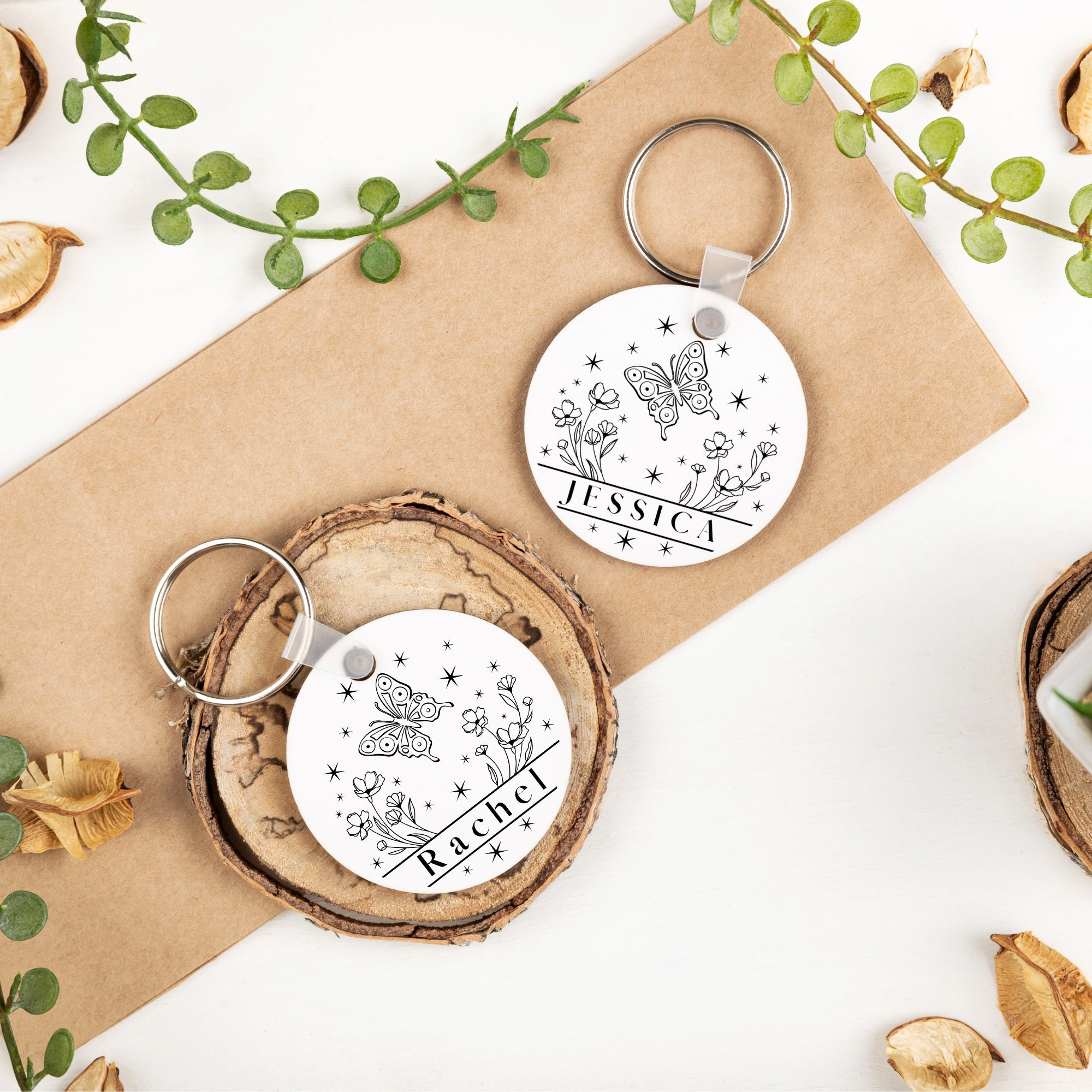 Butterfly Keychain SVG Butterfly SVG Keychain Svg Monogram - Etsy