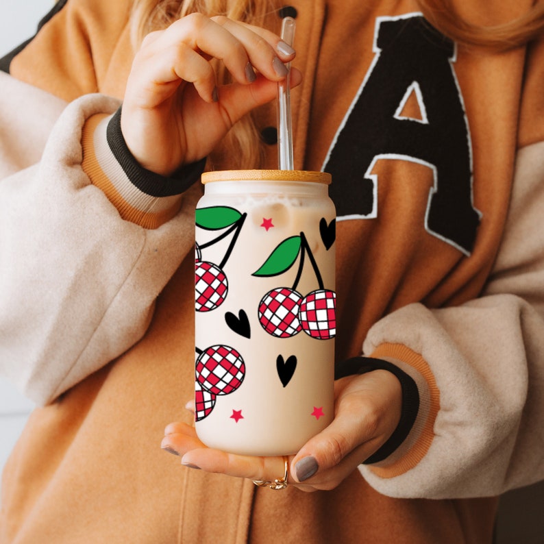 Disco Ball Cherry Valentine Cup, Cherry Cup, Disco, Gift for Her, Best ...