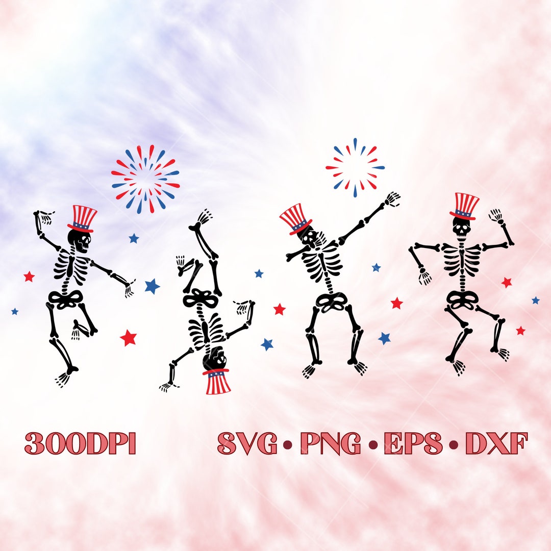 4th of July Svg, Fireworks Svg, Skeleton Png, 4th of July Png - Etsy