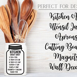 Kitchen Conversion Chart Bundle, Kitchen Conversion Chart, Wood Sign ...