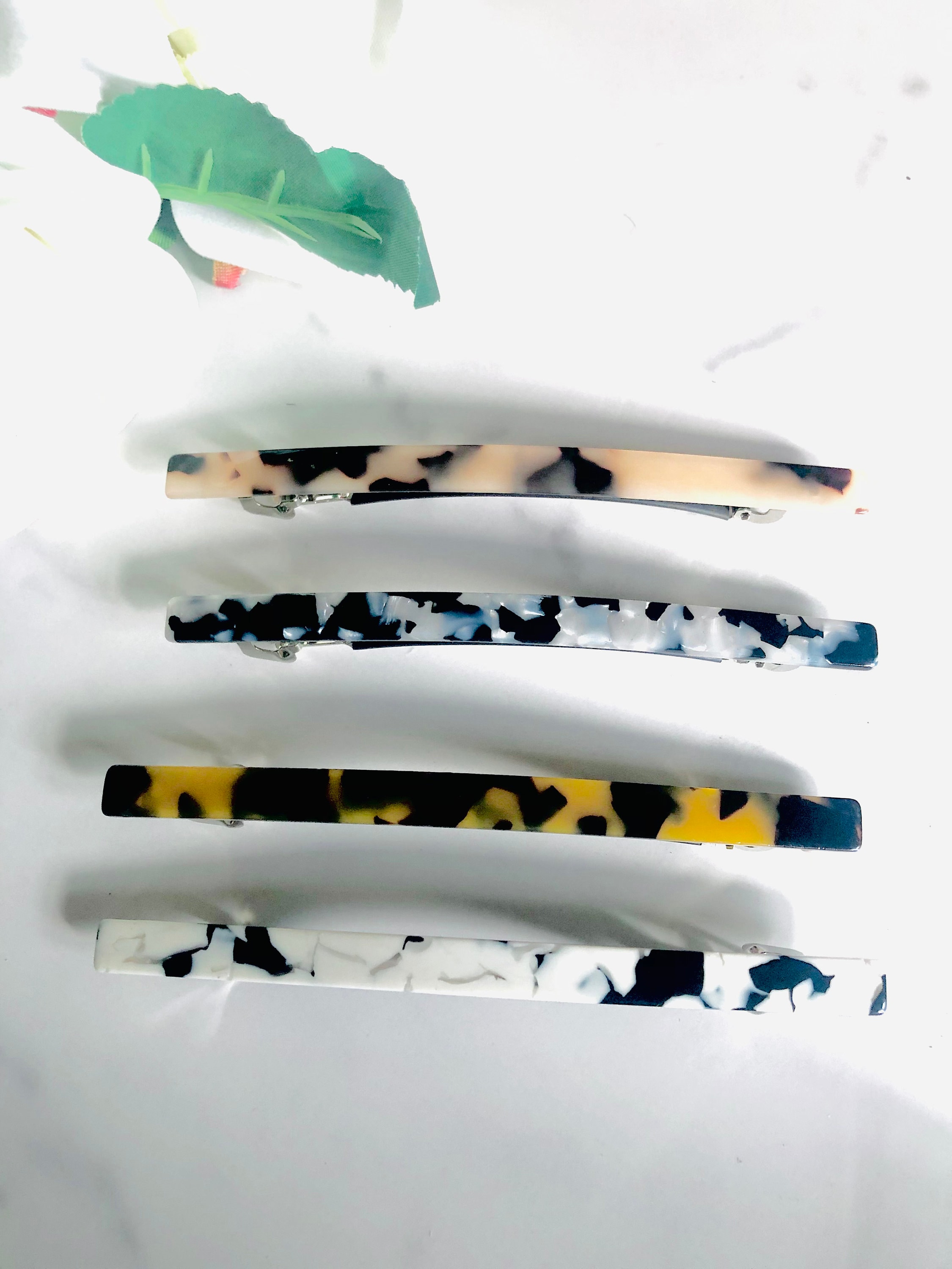 5 Long Slinder French Barrette Tortoise Shell Hair Clip Barrette long ...