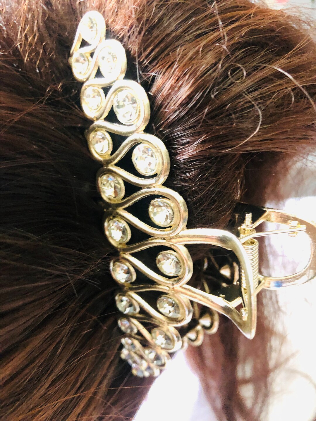 Rhinestone Claw Clip, Hair Claw Clip Large, Claw Clips Women, Metal ...