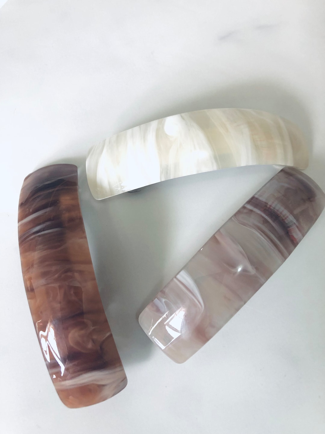 3PC 4” Non-slip French Barrette |tortoise Shell Hair Clip Barrette ...