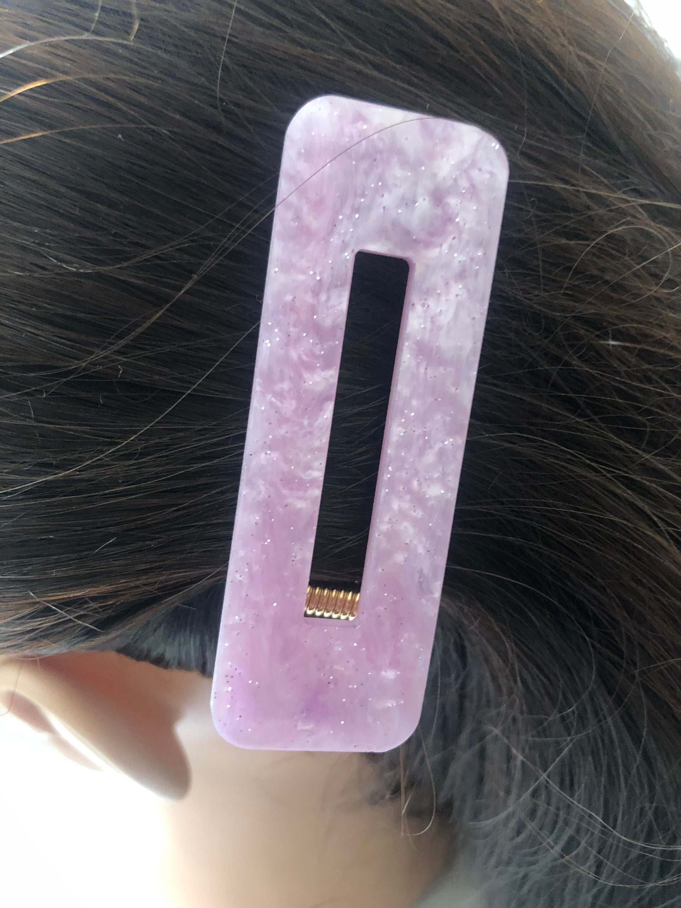 2.6” Shimmer Acrylic Clips| Duck Bill Shimmer Clips| Side Hair Clips ...