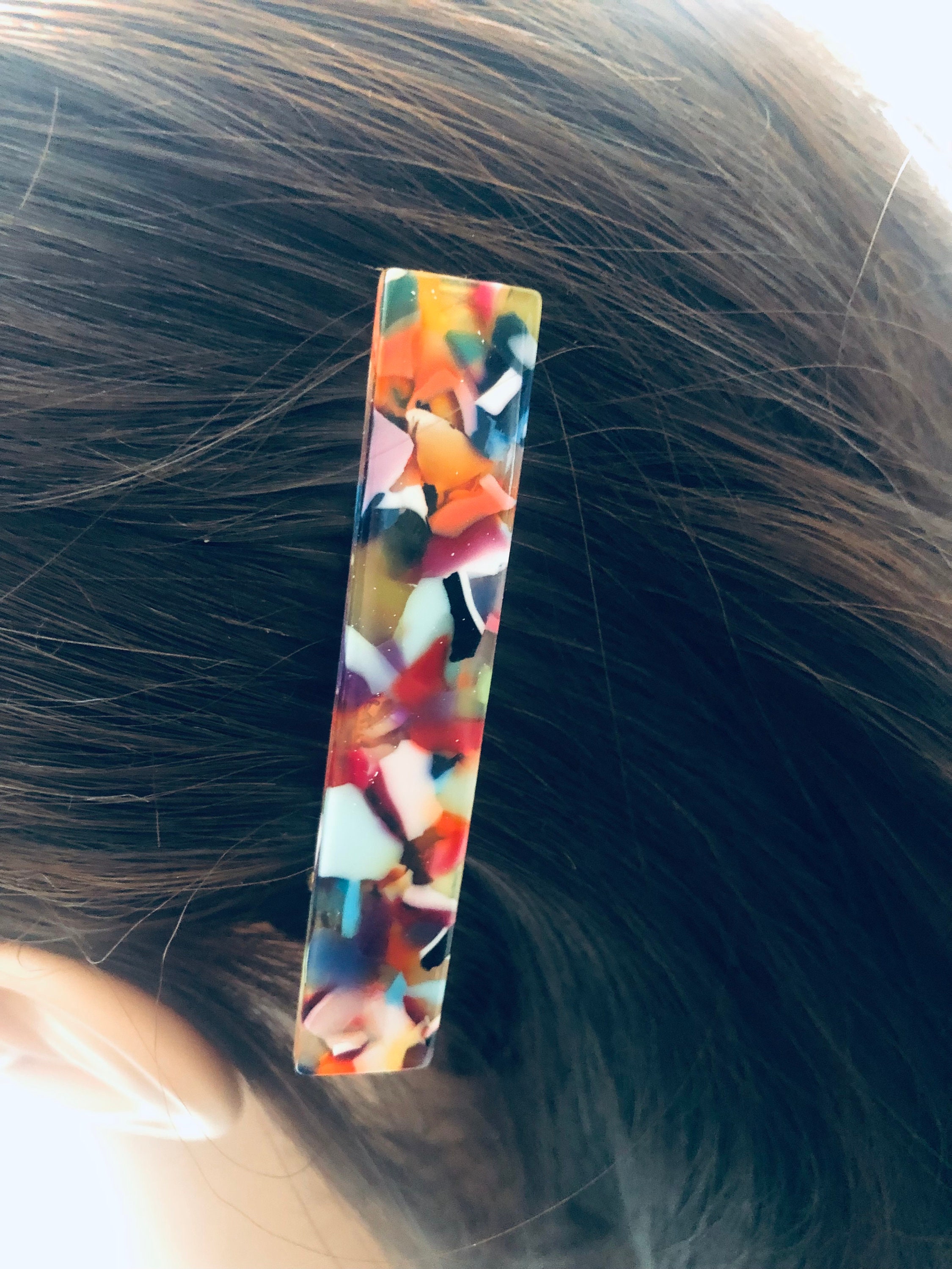 3 PC Medium Acetate Clips Non-slip Alligator Barrette,tortoise Shell ...