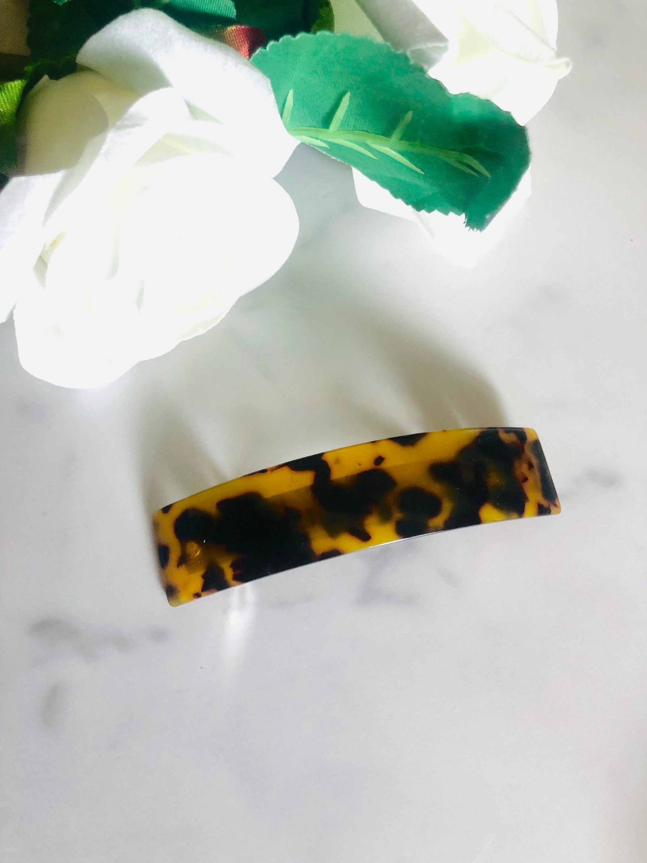 4” Non-slip Acetate French Barrette | Tortoise Shell Hair Barrette ...