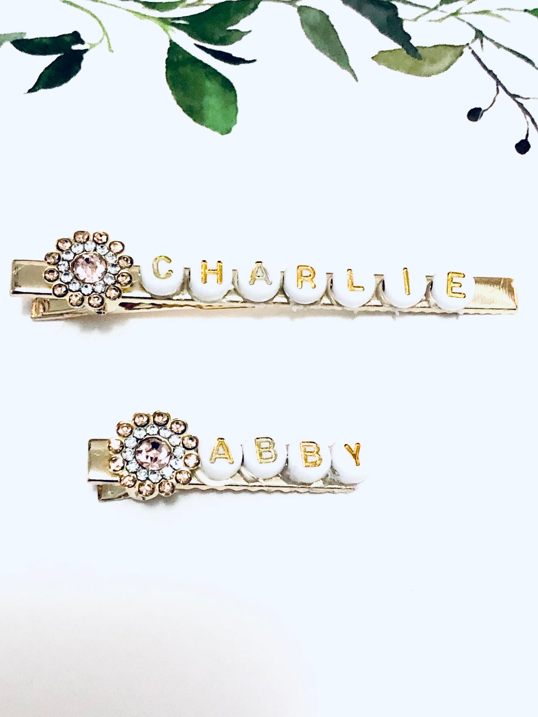 Personalized Alligator Clips for Women Girls Rhinestones Hair Clips ...