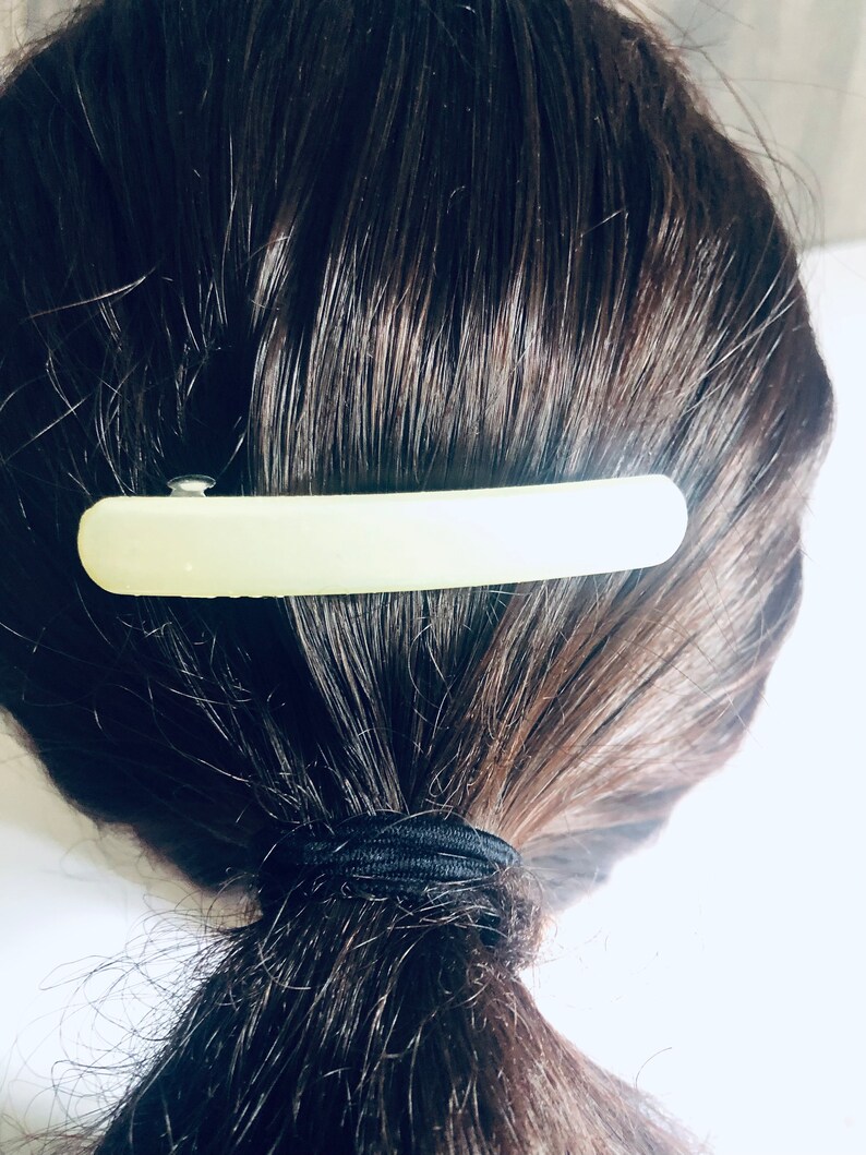 4 PC Long Bar French Barrette Minimalist Barrette Long Tortoise Shell ...