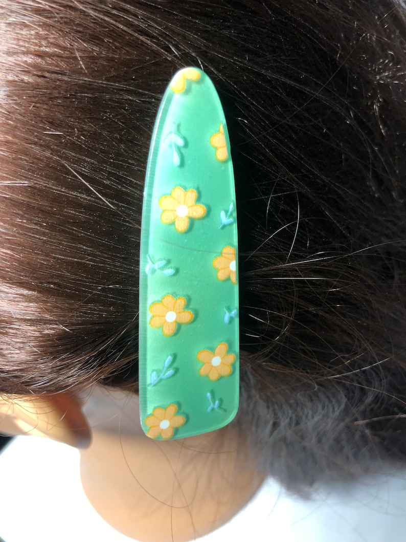 Acetate Hair Clips Teardrop Medium Barrette Side Part Hair Clip Hair ...