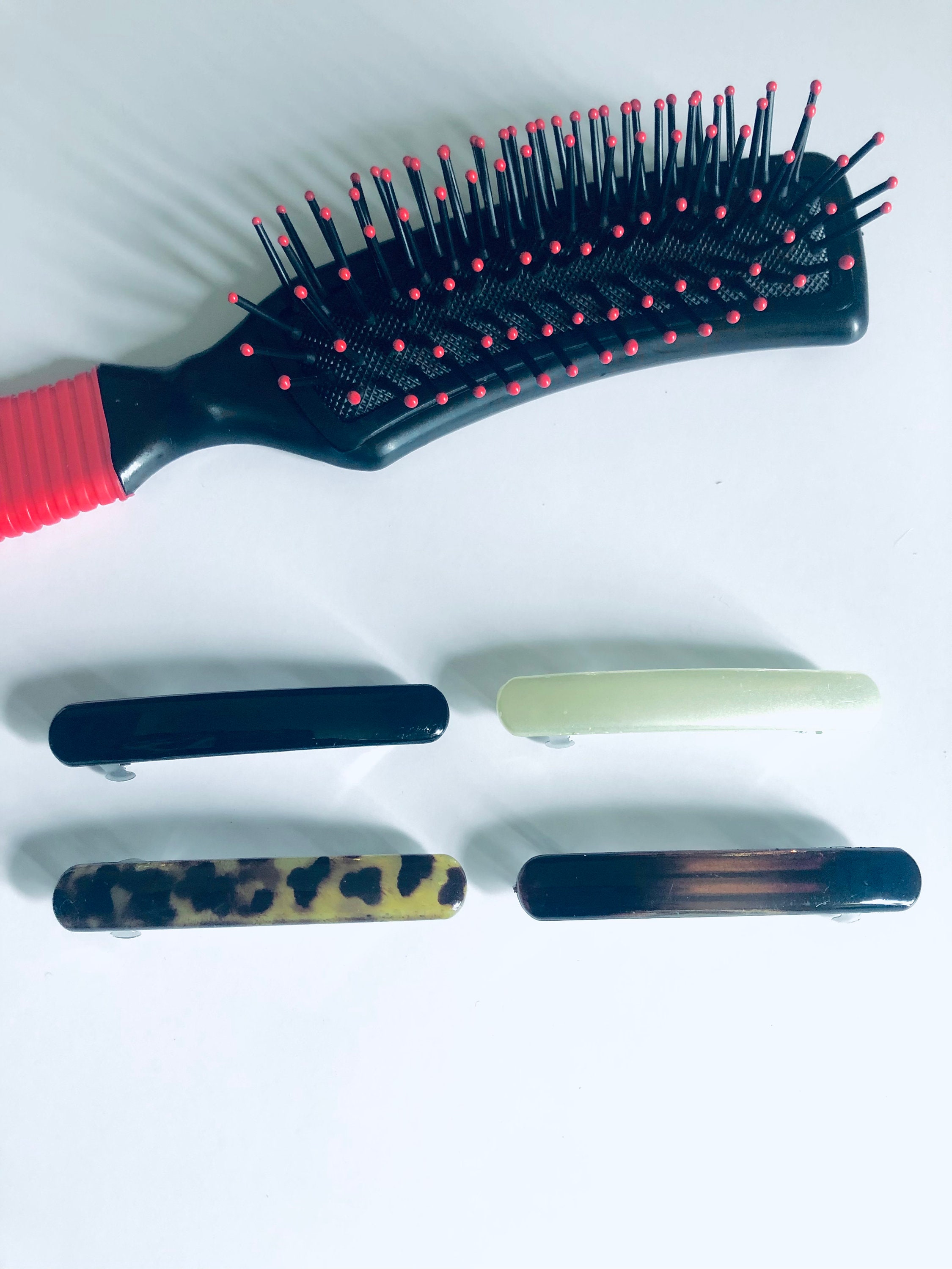 4 PC Long Bar French Barrette Minimalist Barrette Long Tortoise Shell ...