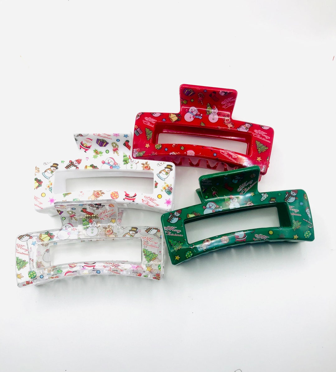 1-4 Christmas Claw Clips | Christmas Hair Clips | Holiday Hair Devor ...