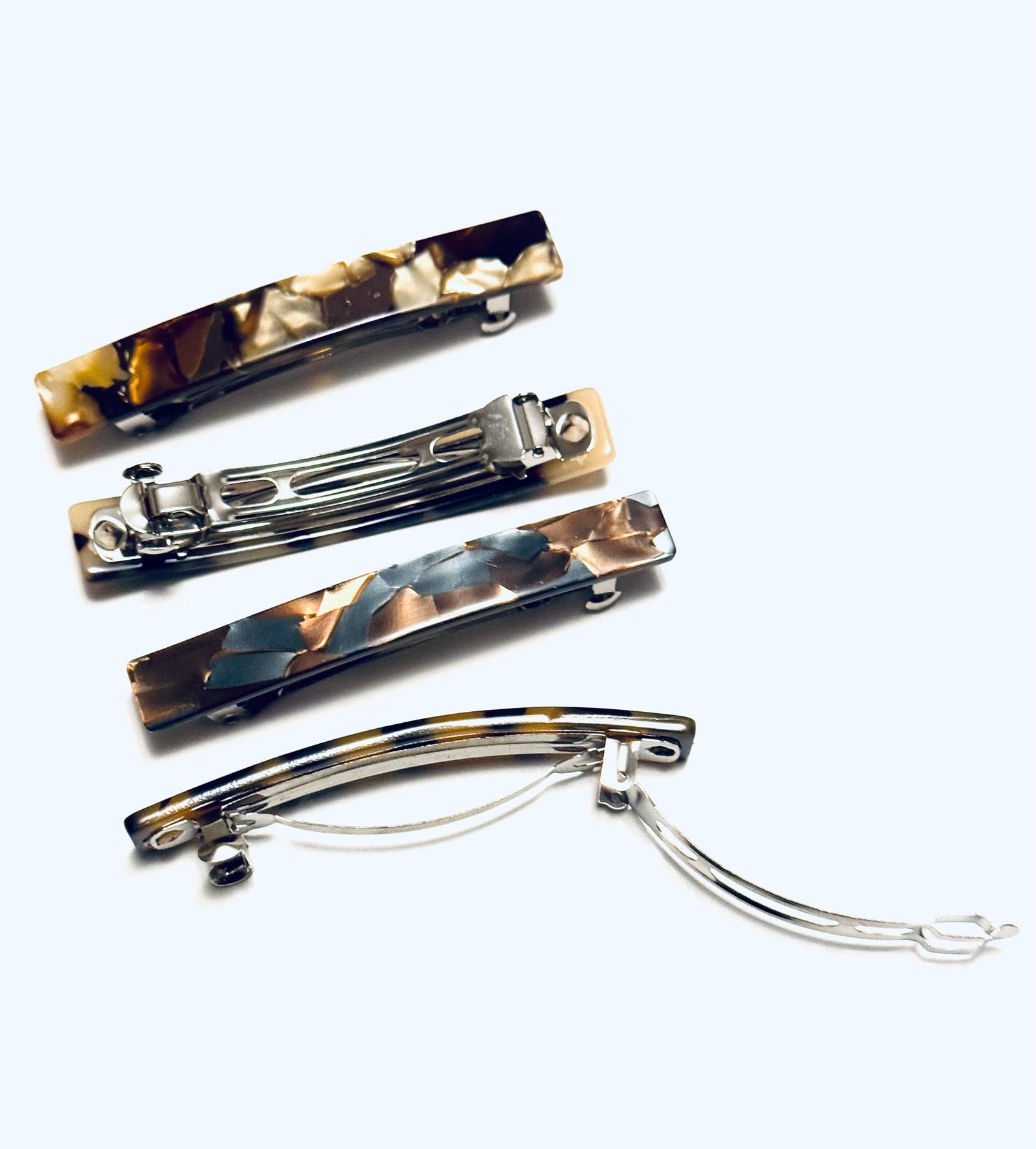 Tortoise Shell French Barrette | Acetate Ponytail Hair Clip - Etsy