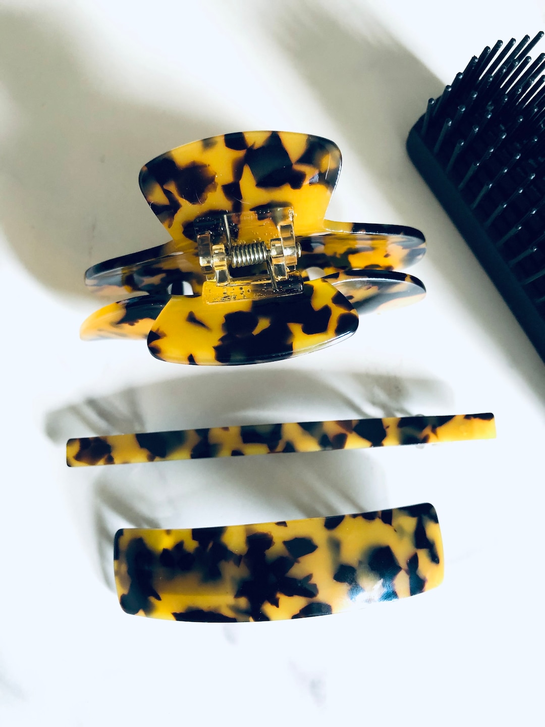 3PC 4” Non-slip French Barrette |tortoise Shell Hair Clip Barrette ...