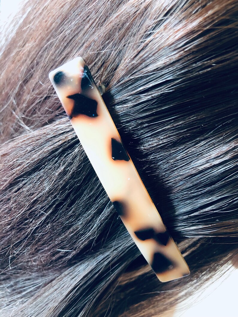 Tortoise Shell French Barrette | Acetate Ponytail Hair Clip - Etsy