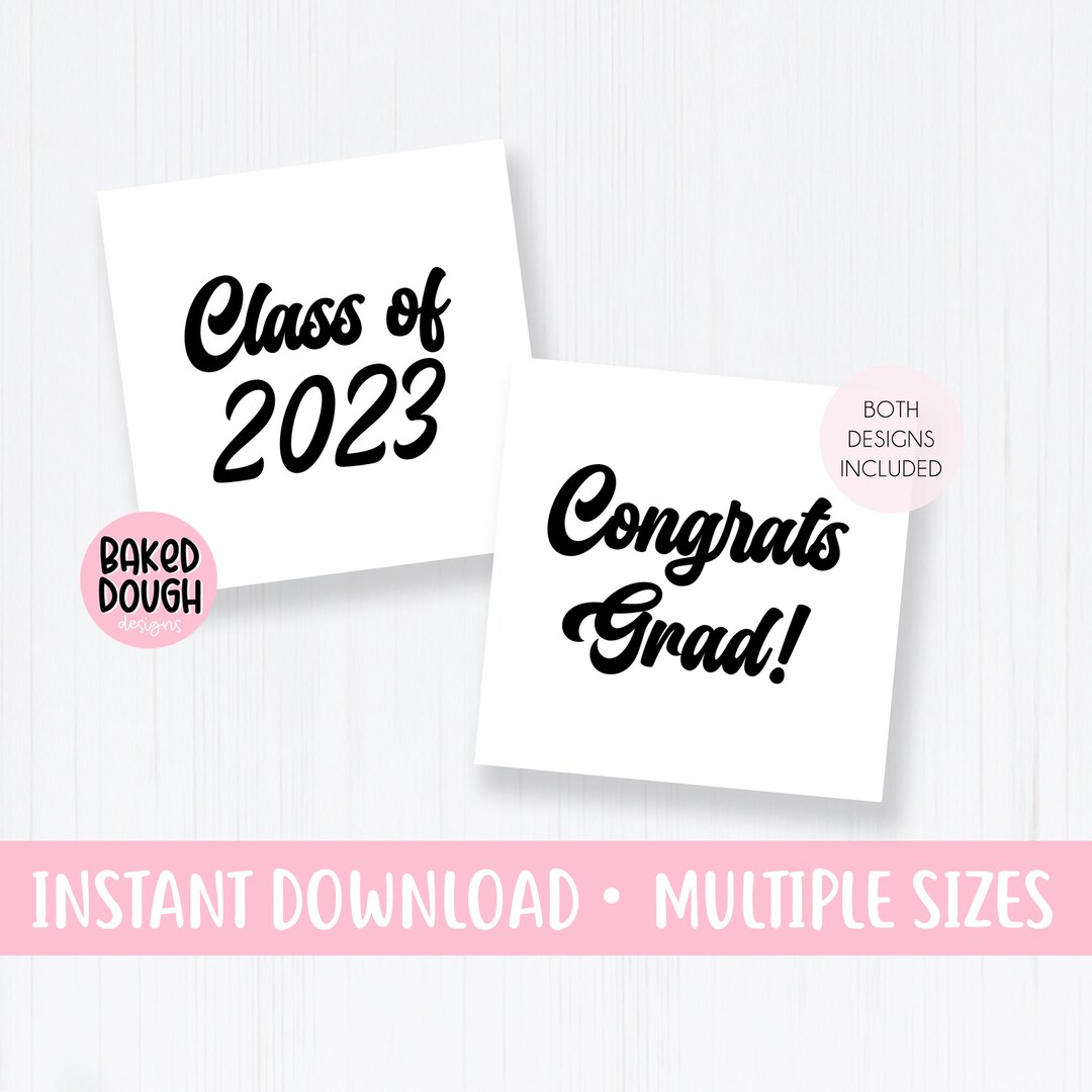 Printable Graduation Cookie Tag, Grad Tag, Class of 2023 Cookie ...