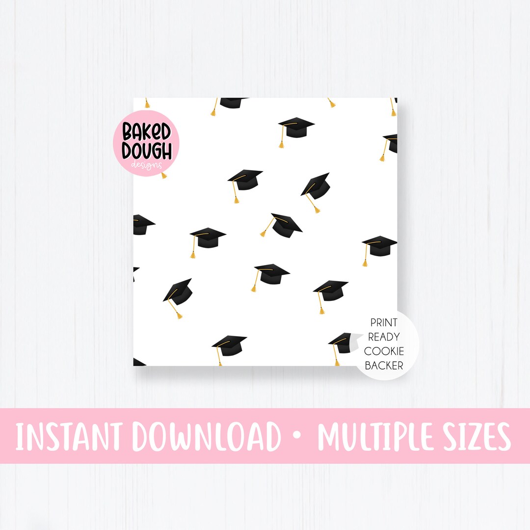 Printable Cookie Graduation Backer Instant Download Backing Card Cards ...