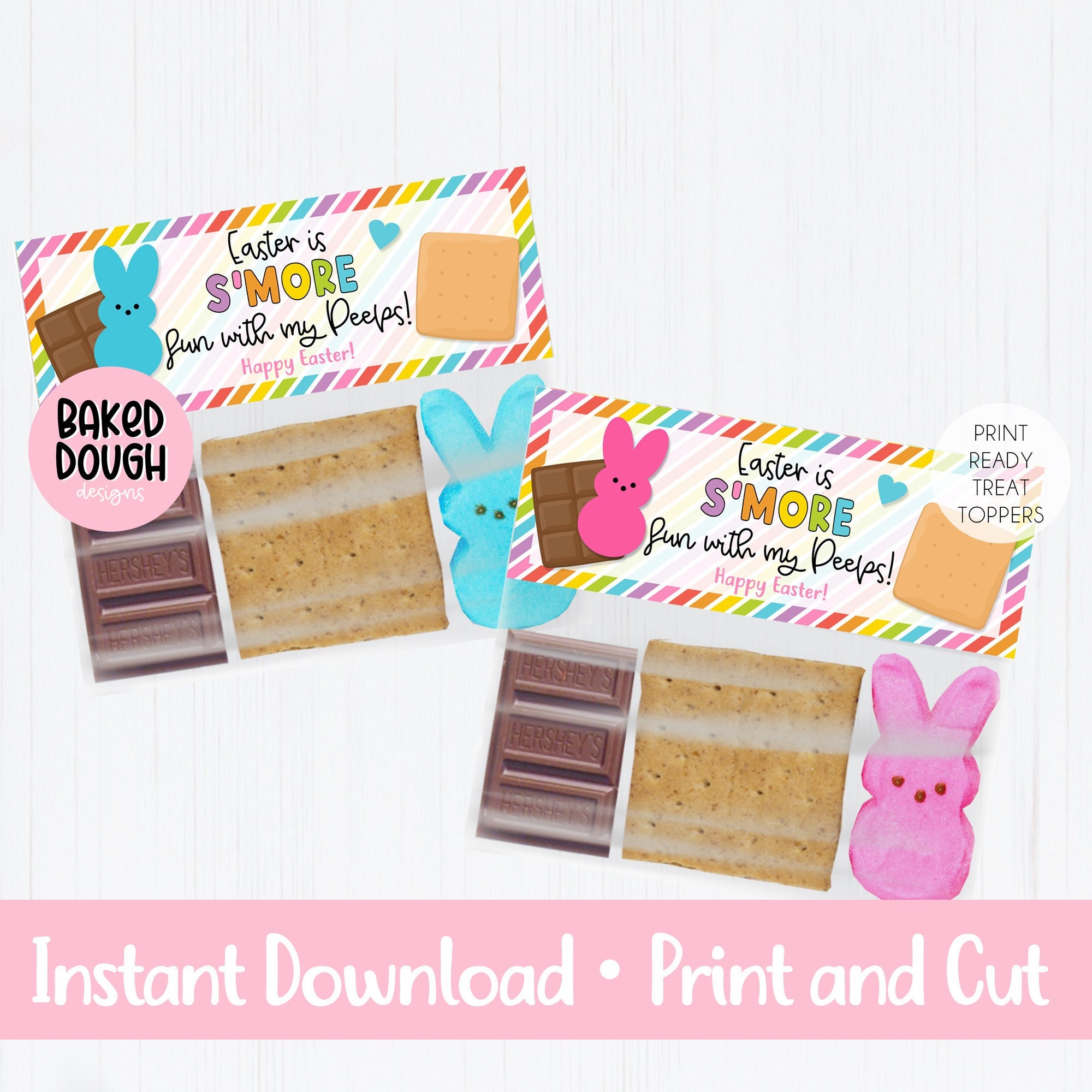 Printable Easter Smores Treat Stores Peep Topper Table Tent Insert ...