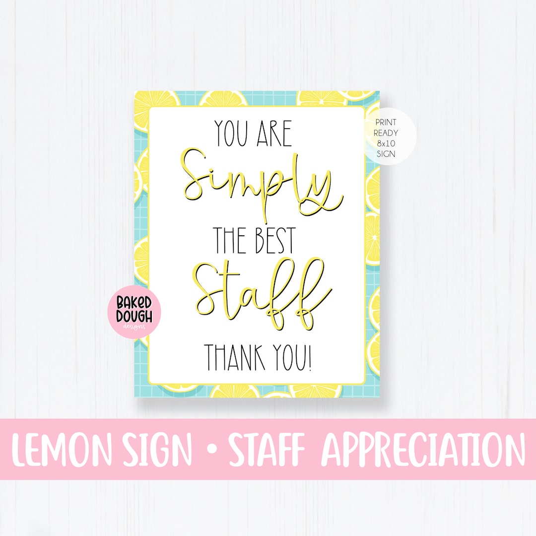 Printable Employee Gift Staff Appreciation Break Room Staff ...