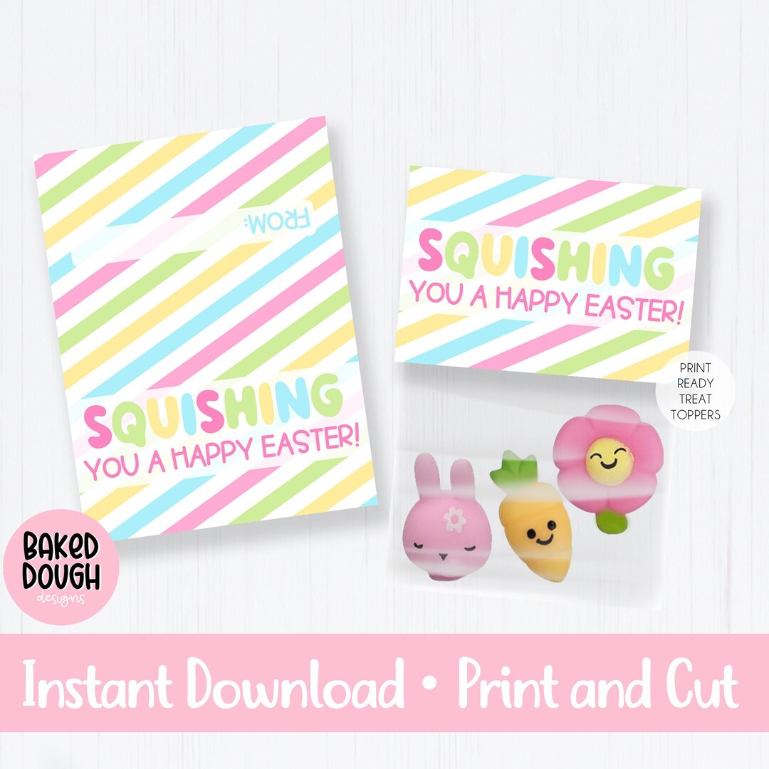 Printable Easter Squishes Bag Topper Cookies Topper Insert Instant ...