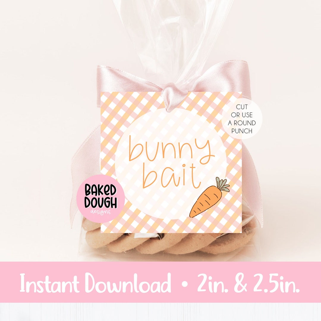 Printable Easter Bunny Bait Tag Tags Instant Download Cute Spring ...