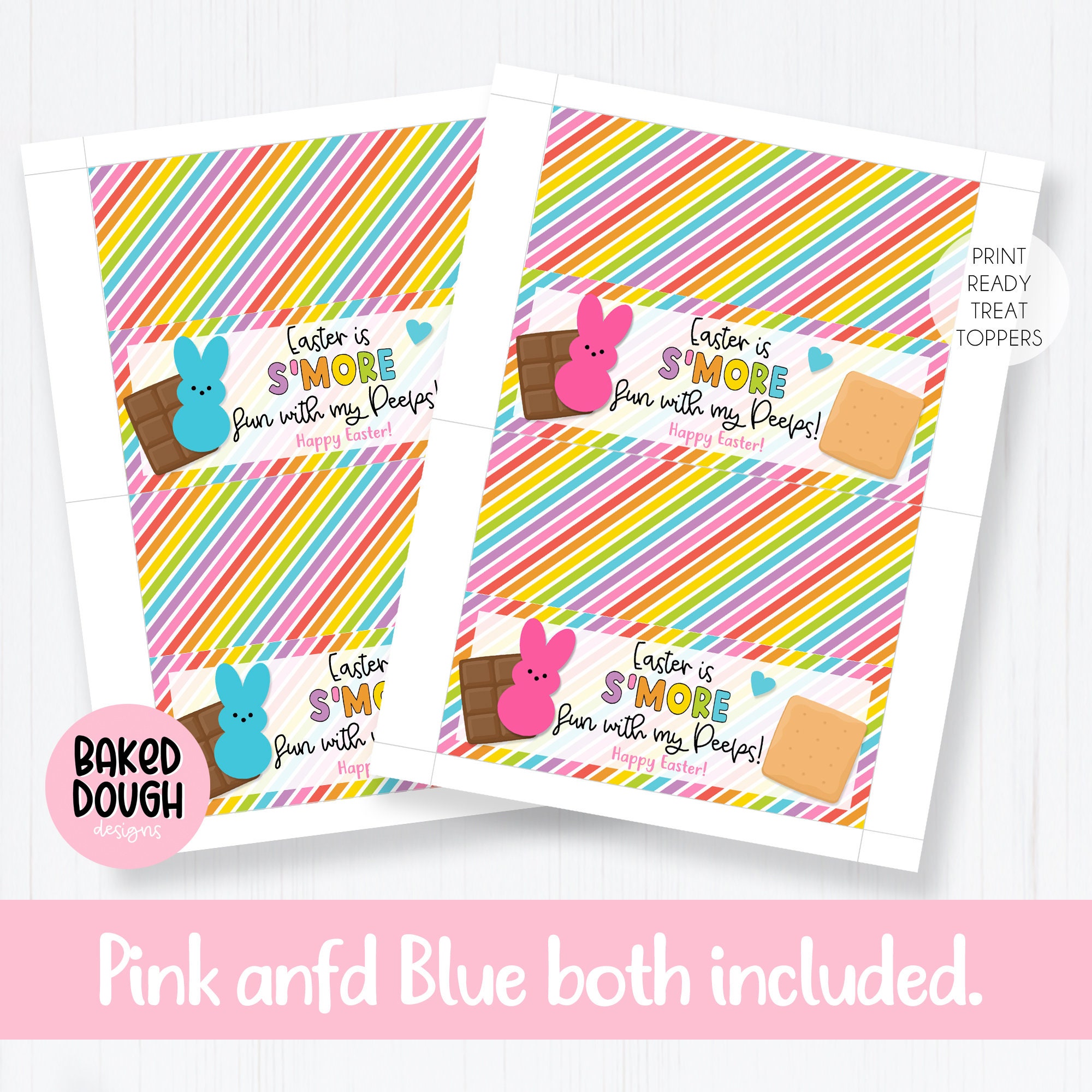 Printable Easter Smores Treat Stores Peep Topper Table Tent Insert ...