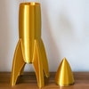 Rocket Ship Container, Retro Rocket Ship With Lid and Storage, Rocket ...