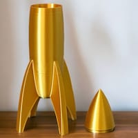 Rocket Ship Container, Retro Rocket Ship With Lid and Storage, Rocket ...