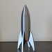 Silver Rocket Ship Container, Retro Rocket Ship With Lid and Storage ...