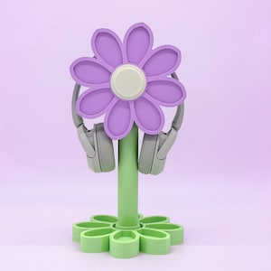 Flower Headphone Stand, Flower Headphones Holder, Perfect for Cute Desk ...