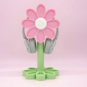 Flower Headphone Stand, Flower Headphones Holder, Perfect for Cute Desk ...
