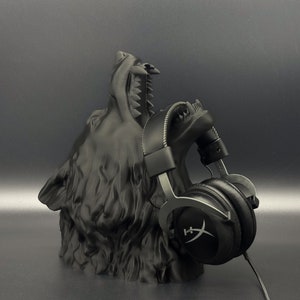 Wolf Headphones Holder, Wolf Headphone Stand, Wolf Mouth Headphone ...