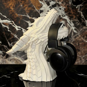 Dragon Headphones Stand, Dragon Bust, Dragon Headphone Holder, Dragon ...