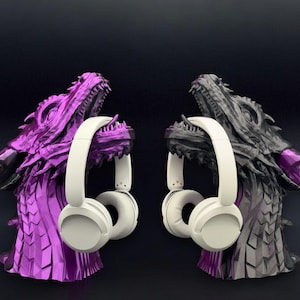 Dragon Headphones Stand, Dragon Bust, Dragon Headphone Holder, Dragon ...