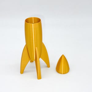 Rocket Ship Container, Retro Rocket Ship With Lid and Storage, Rocket ...