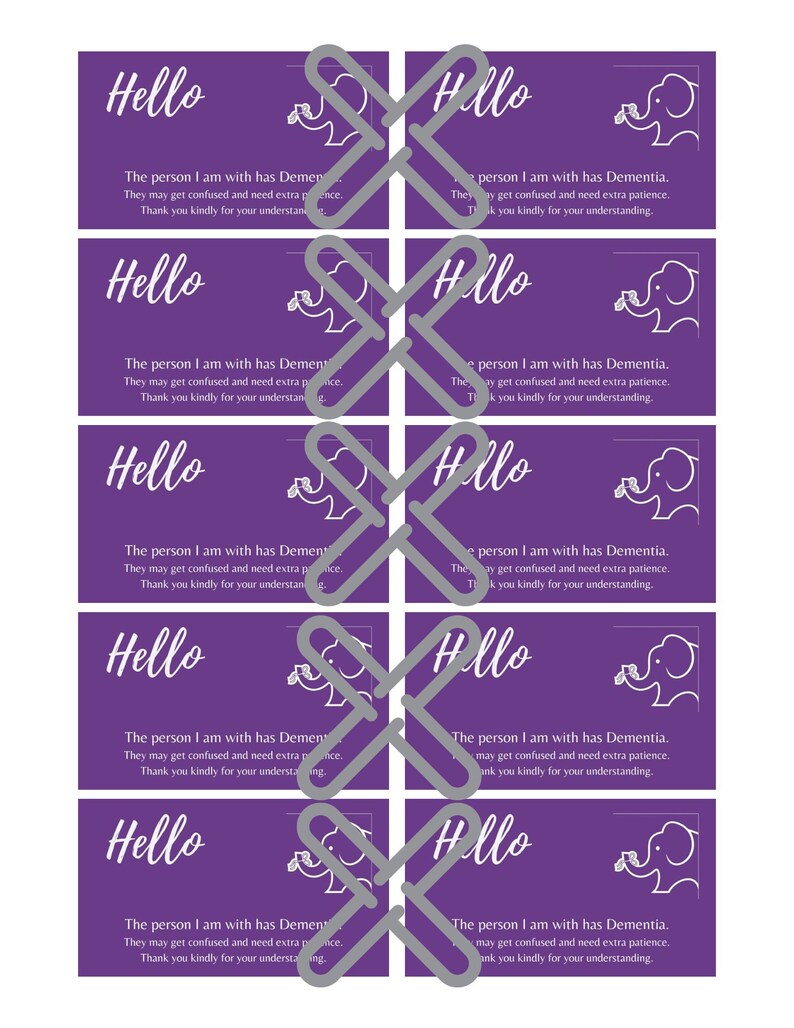 Dementia Companion Card - Etsy