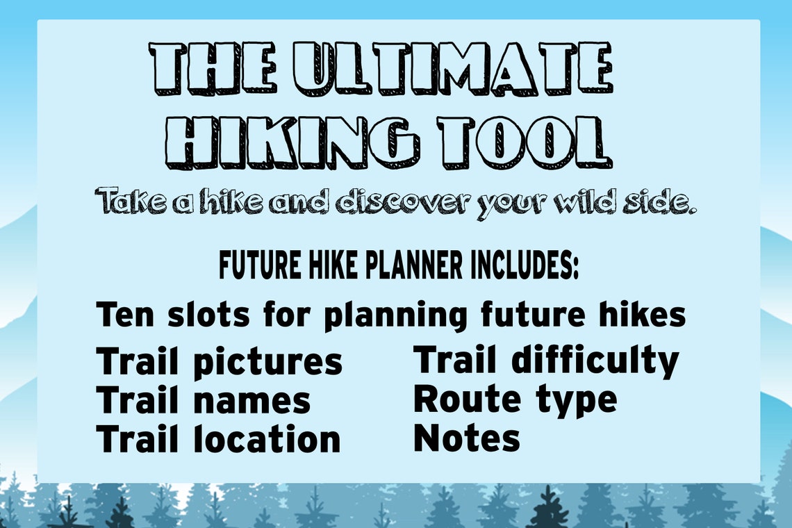 Excel Hiking and Backpacking Planner - Etsy