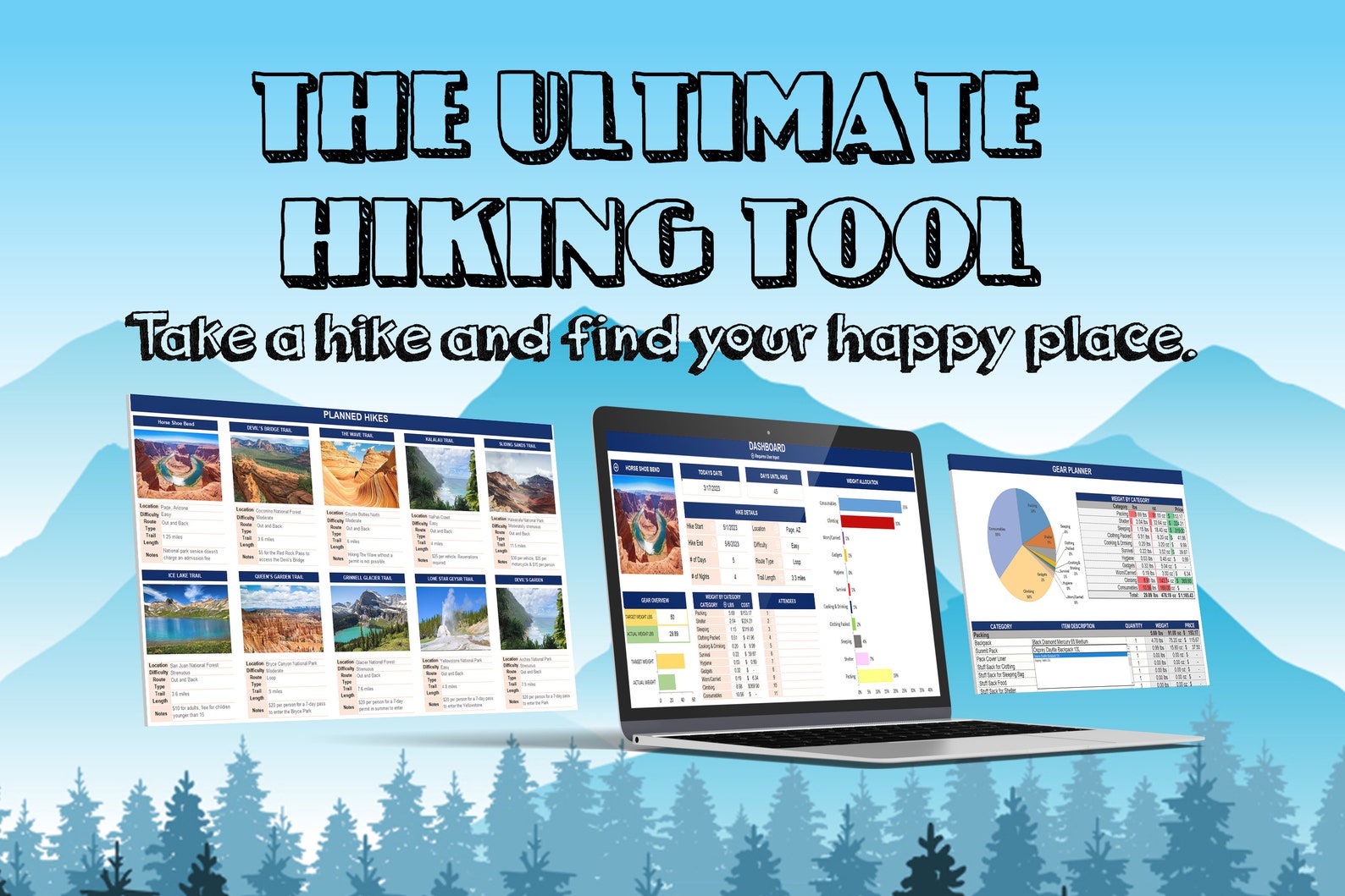 Excel Hiking and Backpacking Planner - Etsy