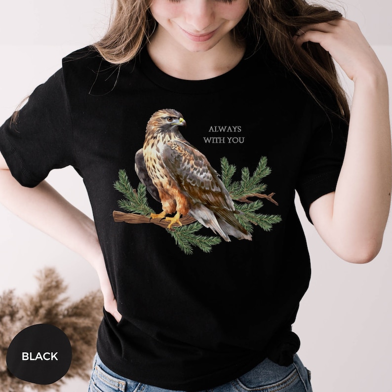Hawk Shirt, Bird Watching Tee, Hawk Lover, Nature Lover Shirt, Red ...