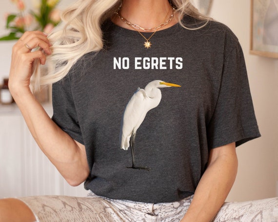 Egret Memes White Shore Bird Funny Expression Long Stock Photo