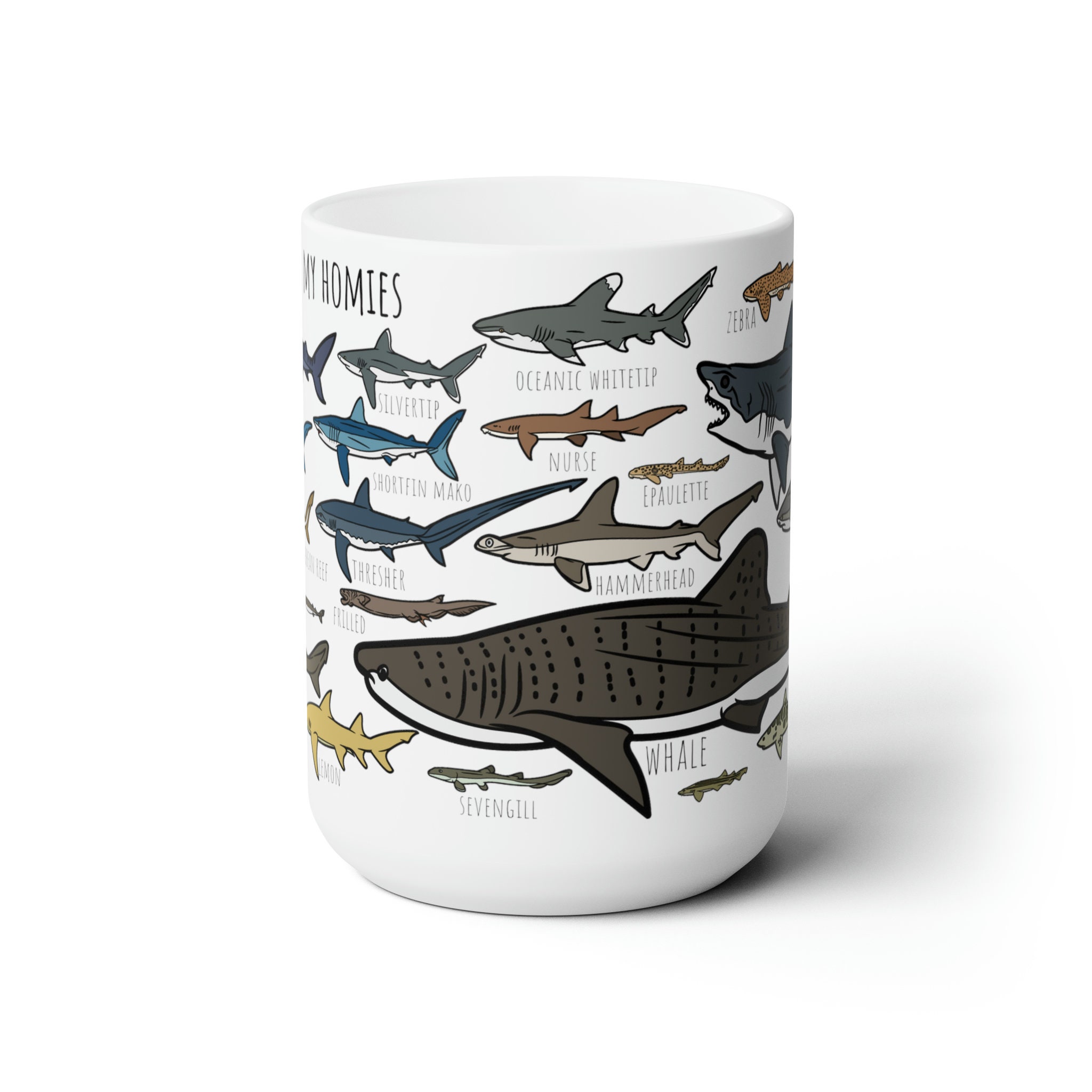 Shark Mug, Whale Shark, Shark Gift, Shark Decor, Marine Biology, Great ...