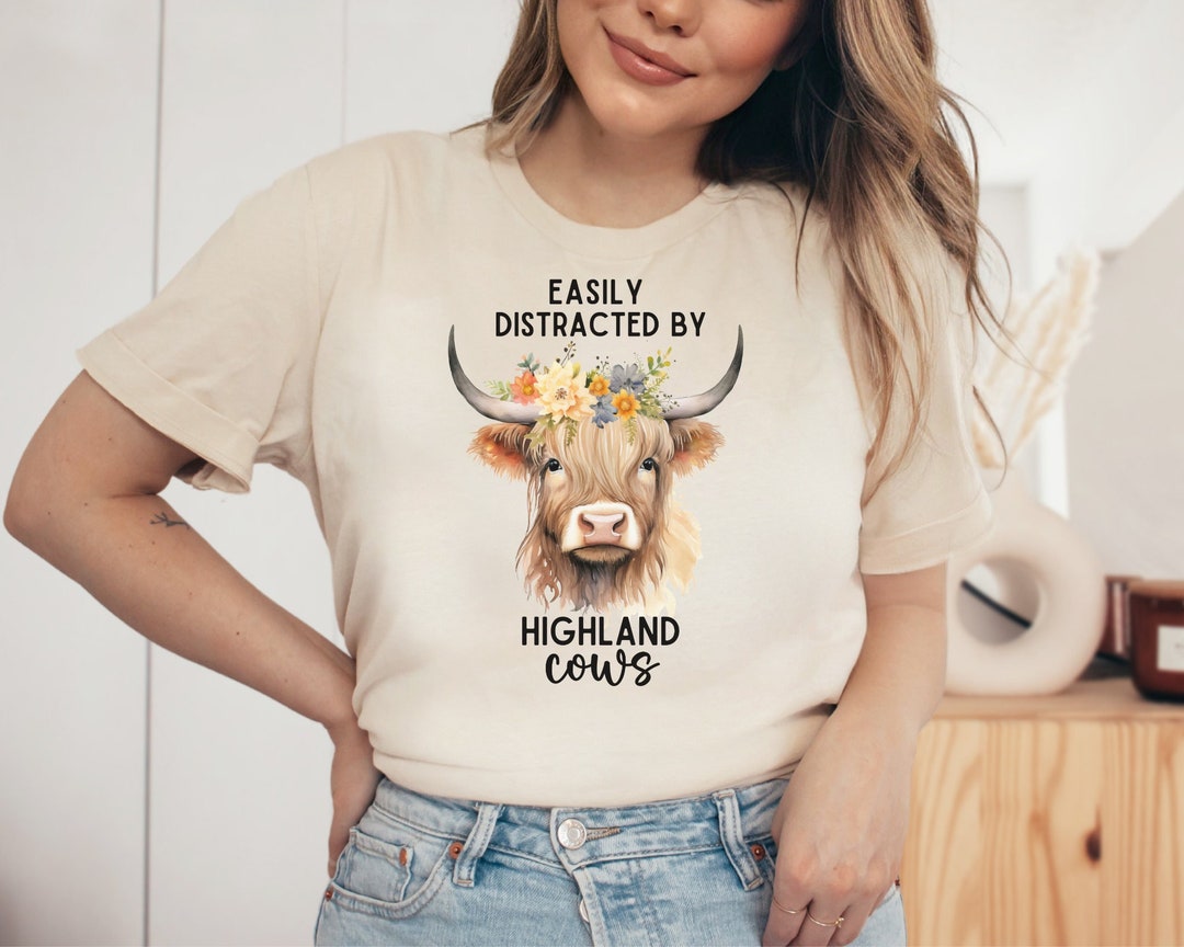Highland Cow Shirt, Scottish Highland Cow, Scottish Cow Tee, Highland ...
