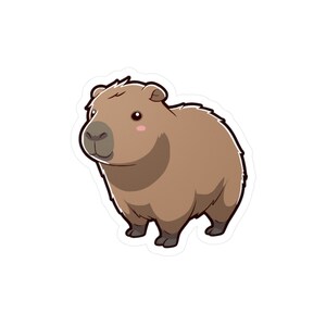 Capybara Sticker, Cute Chibi Capybara, Kawaii Capybara, Large Capybara ...