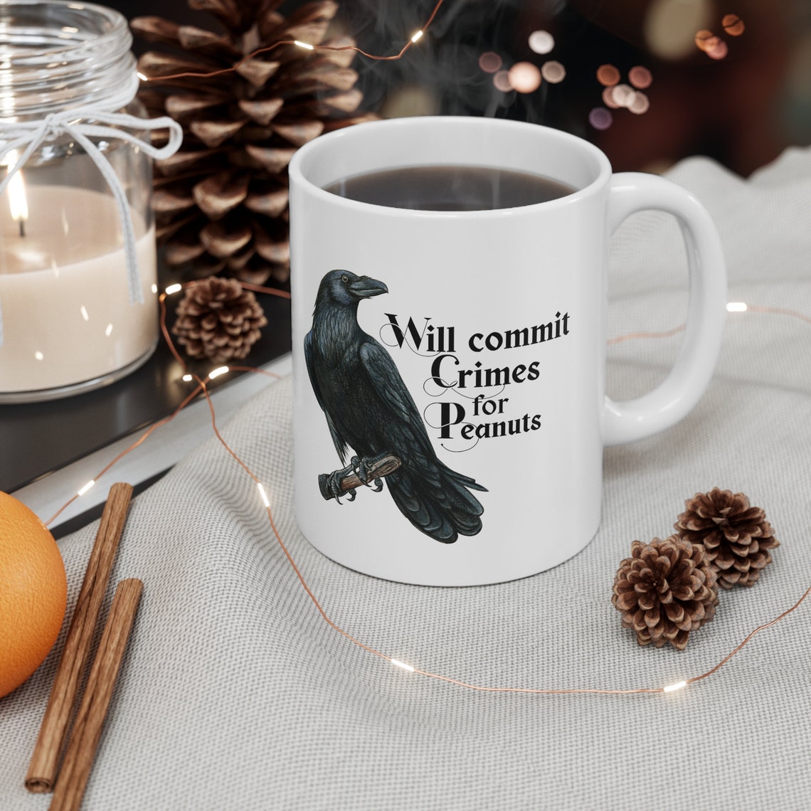 Raven Mug, Crow Mug, Common Raven, American Crow, Funny Bird Gift, Crow ...